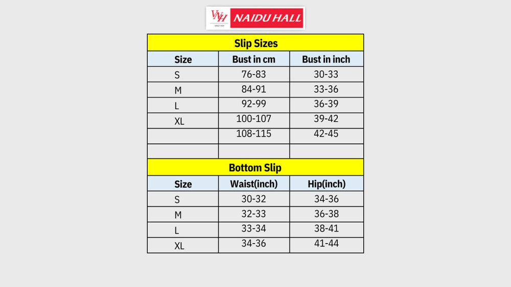 Know Your Size Before You Buy | VNH Naidu Hall